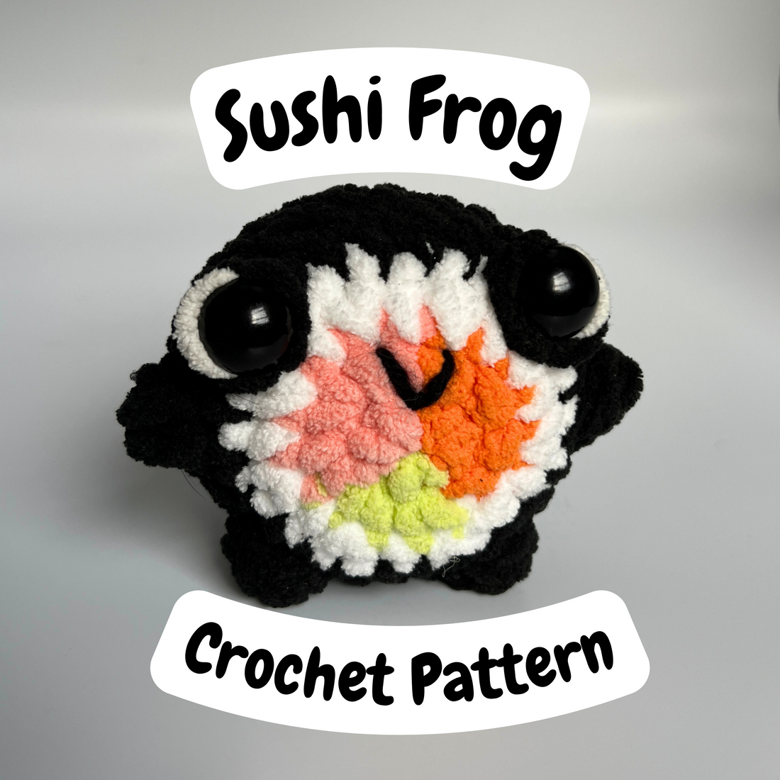 Sushi Frog Crochet Pattern [PDF FILE] – Crouton's Crochet