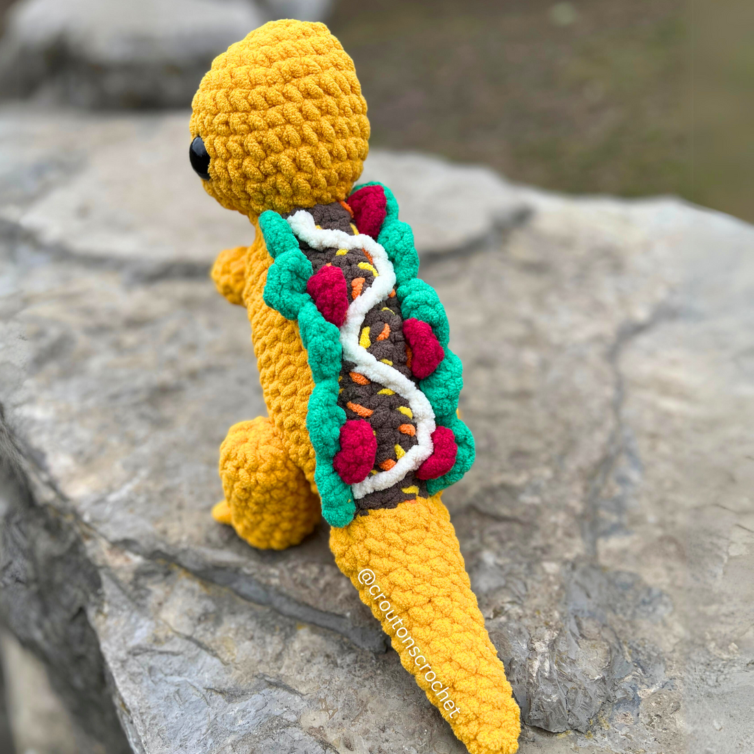 Taco-Rex Crochet Pattern [PDF FILE] – Crouton's Crochet