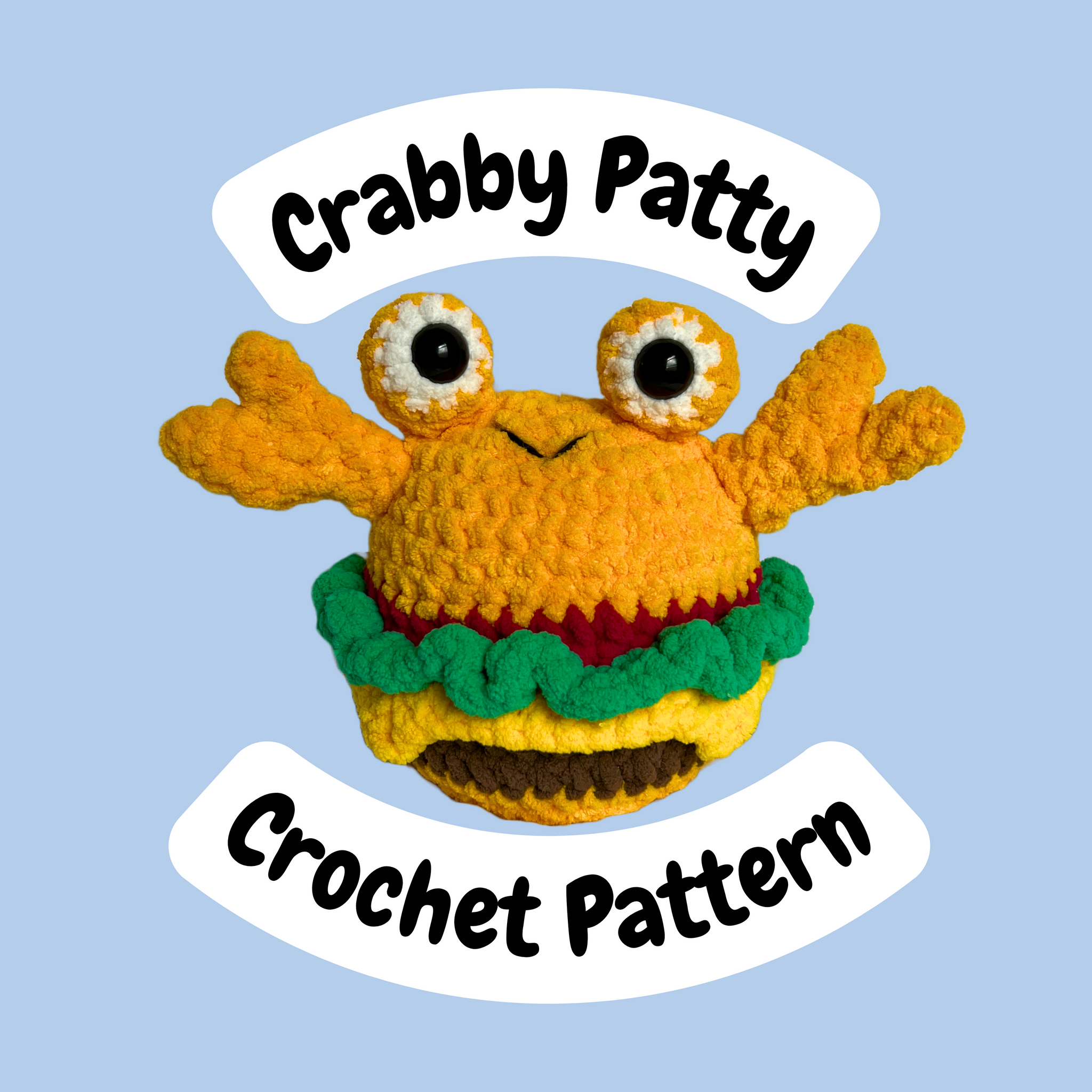 Crabby Patty Crochet Pattern [PDF FILE] – Crouton's Crochet
