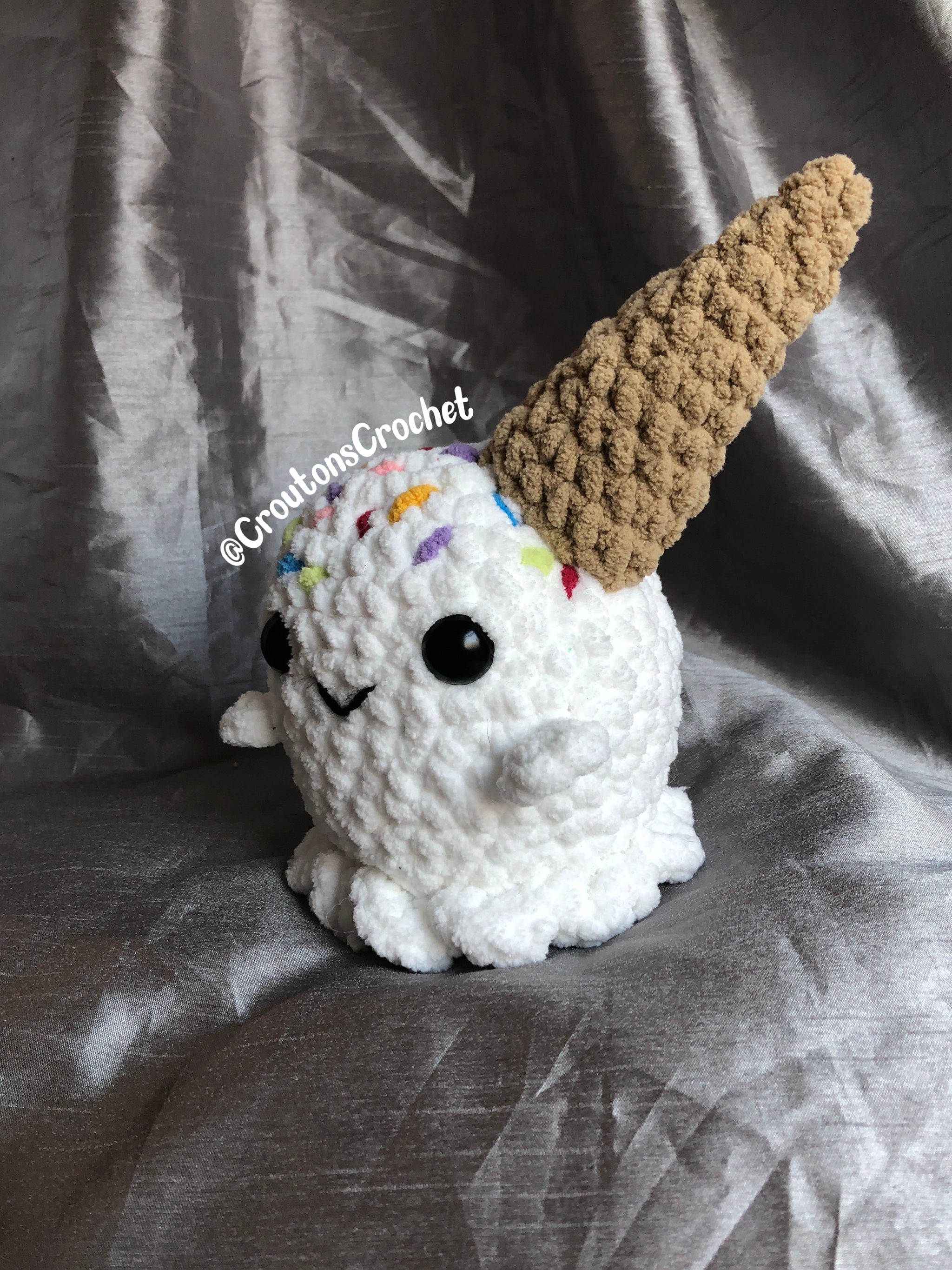 Ice Scream Ghost PDF Crochet Pattern [PDF FILE] – Crouton's Crochet