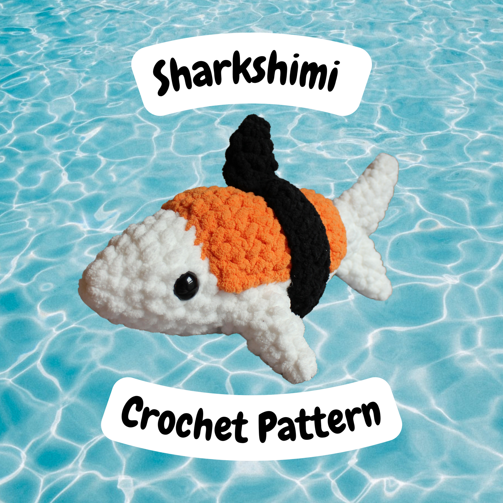 Sharkshimi the Sushi Shark Crochet Pattern [PDF FILE] – Crouton's Crochet